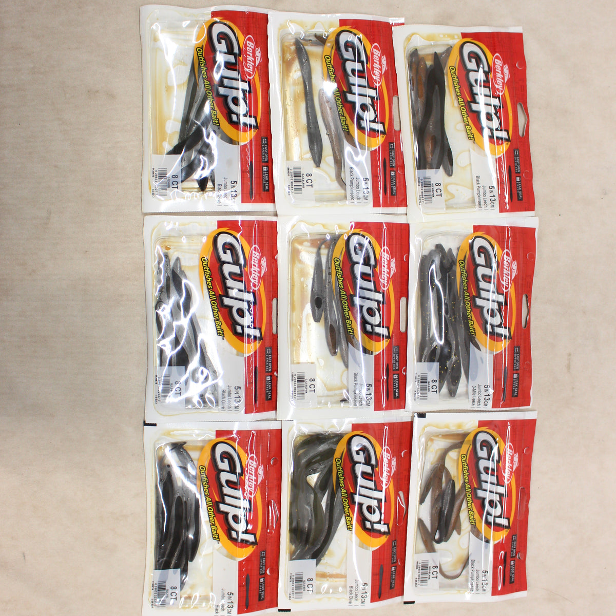 NEW Gulp Synthetic Jumbo Leech x9 Packs #05125840 – Extreme Range ...