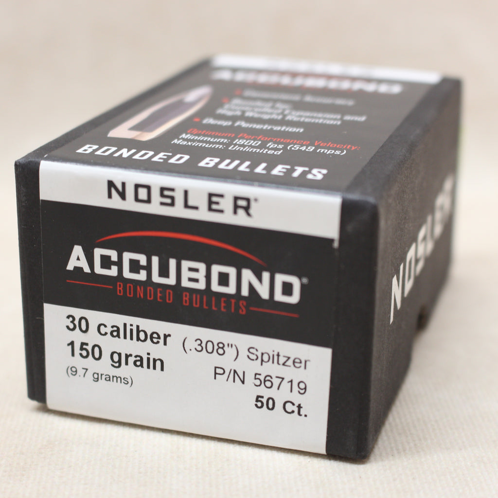 NEW Bullets 30 Cal 150gr AccuBond x50 #12315a14 – Extreme Range Outfitters