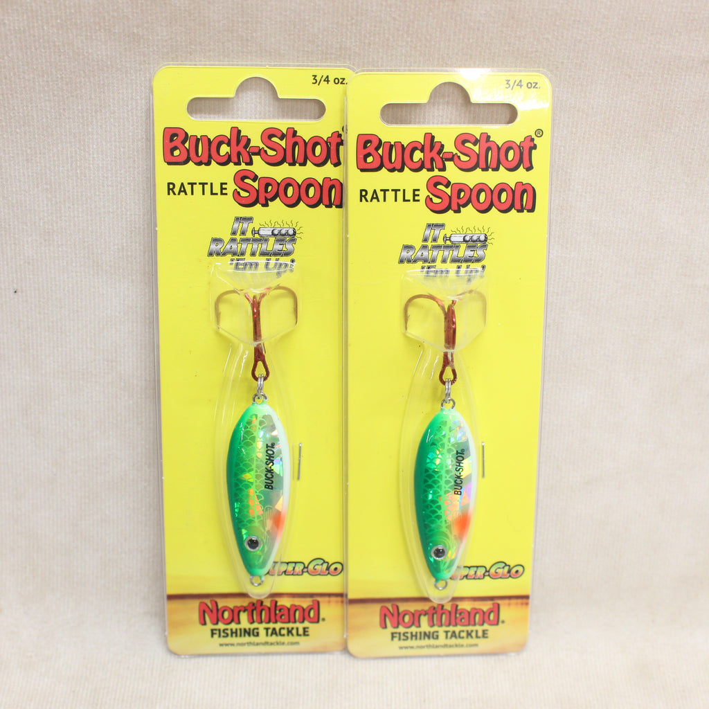NEW Super-Glo Perch 3/4oz Buck-Shot Rattle Spoon x2 #01056835 – Extreme ...